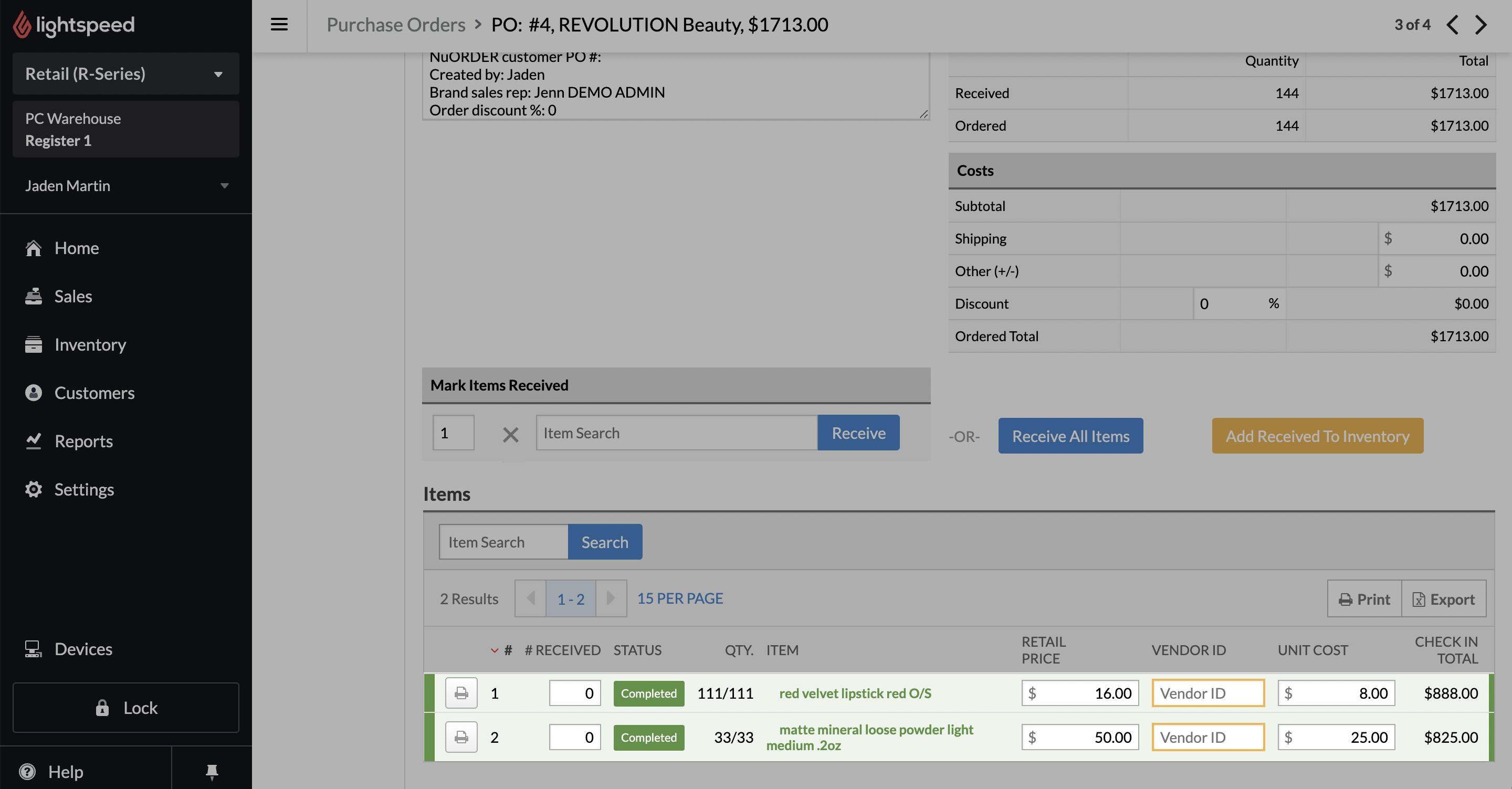 Merging Items And Matrix Variants From Exported NuORDER Purchase Orders Lightspeed Retail R 